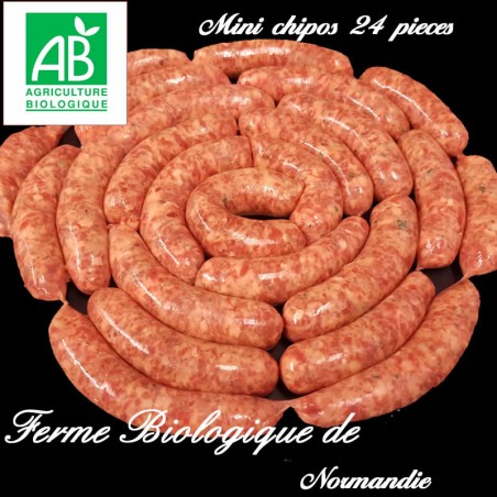 24 mini chipos bio porc (12) et mini chipo 3 viandes (12) 960g